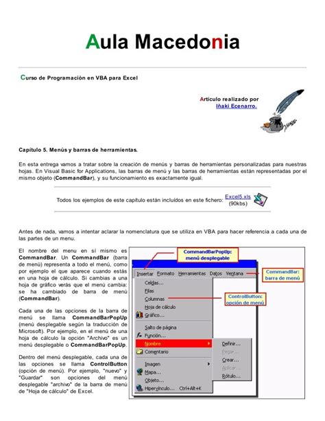 pdf de programación capítulo 5 menús y barras de herramientas