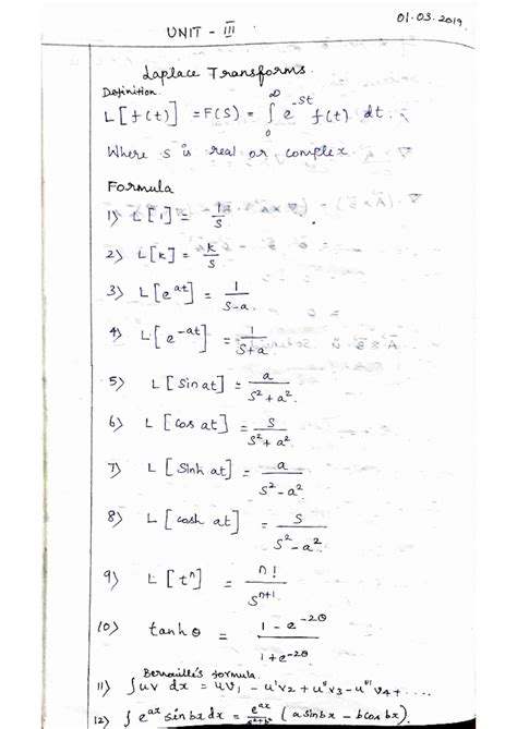 Unit 3 Laplace Transforms Transforms And Boundary Value Problems