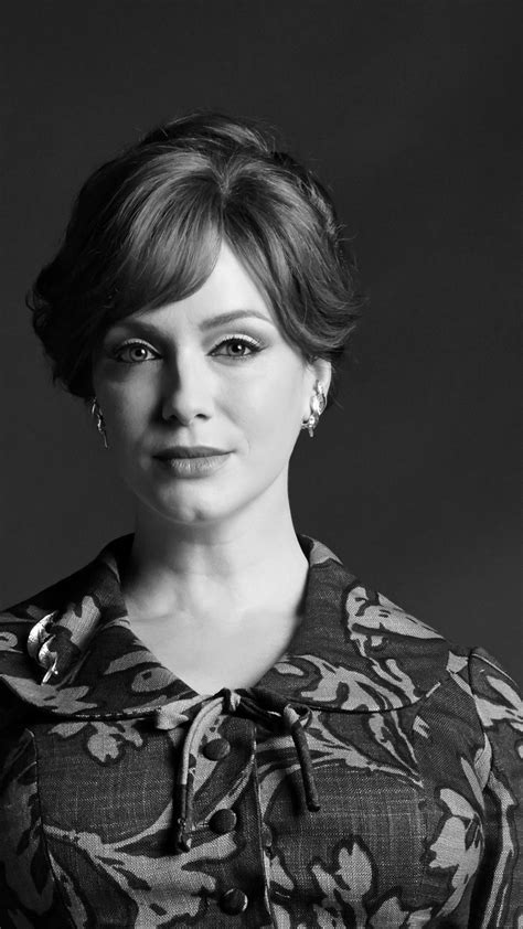 1080x1920 Resolution Christina Hendricks Black And White Iphone 7 6s
