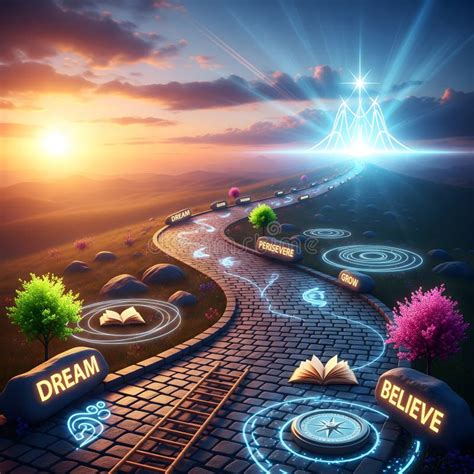 Enlightenment Pathway To Success Stock Illustration Illustration Of