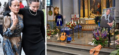 Familjen Berghagens sista avsked med Lasse på begravningen
