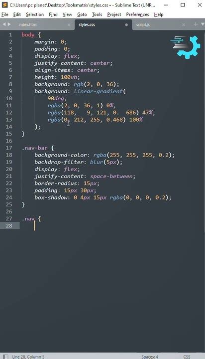 Glass Effect Navbar By Html And Css Youtube