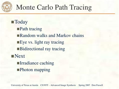 Ppt Monte Carlo Path Tracing Powerpoint Presentation Free Download Id790544