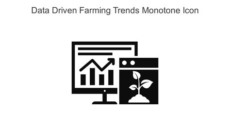 Data Driven Farming Trends Monotone Icon In Powerpoint Pptx Png And