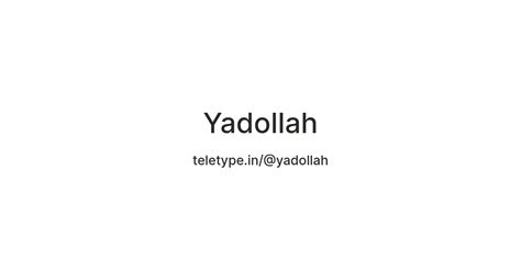 Yadollah — Teletype