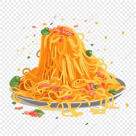 접시와 장식 만화에 스파게티의 Spagetti 클립 아트 벡터 일러스트 레이 션레시피삽화 Png 일러스트 무료 다운로드 Lovepik