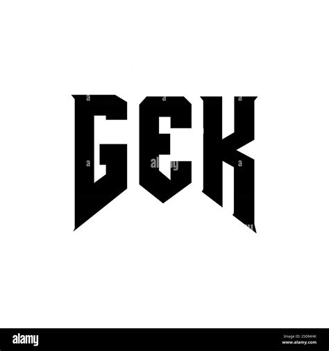 Gek Letter Logo Design For Technology Company Gek Logo Design Black And White Color Combination