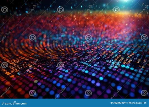 Colorful Technology Binary Matrix Code Abstract Wallpaper Patern