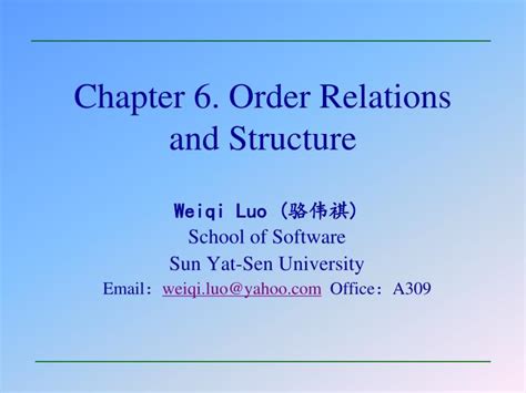 PPT Chapter 6 Order Relations And Structure PowerPoint Presentation ID 3304995