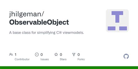 Github Jhilgemanobservableobject A Base Class For Simplifying C