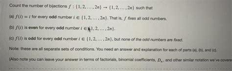 Solved Count The Number Of Bijections F 12 2n