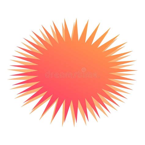 Abstract Spiky Circle Design Element With Gradient Filling The Shape Stock Vector Illustration