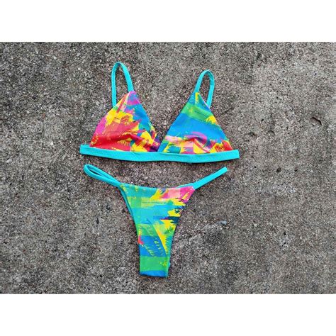 Biqu Ni Fita Marquinha Com Top Tri Ngulo Azul Shopee Brasil