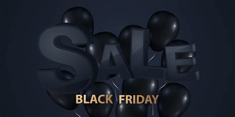 아름 다운 풍선과 판매 비문이 있는 블랙 프라이데이 판매 배경 현대적인 디자인 포스터 배너 전단지에 대 한 유니버설 벡터 배경입니다 벡터 Publicity Event에 대한