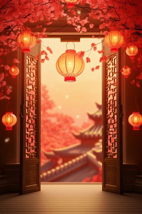 中式传统门楼中国风直播背景图 花瓣网