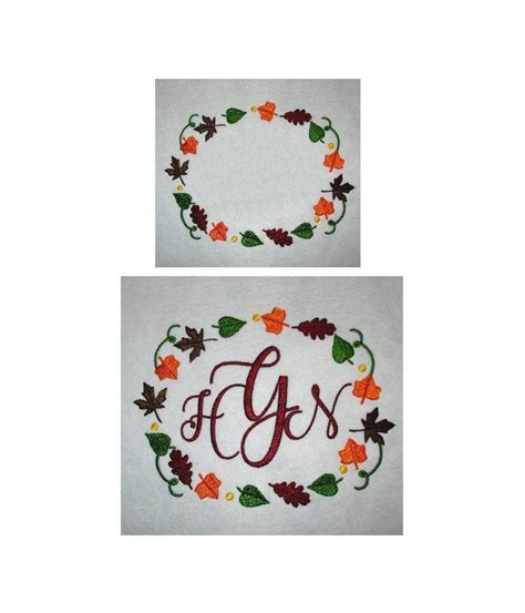 Leaves Monogram Frame Design