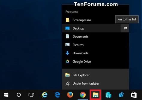 Rearrange Pinned Items On Jump Lists In Windows 10 Tutorials