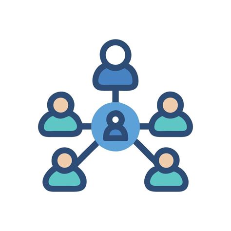 Network Hierarchy Team Structure And Organization Chart Illustration