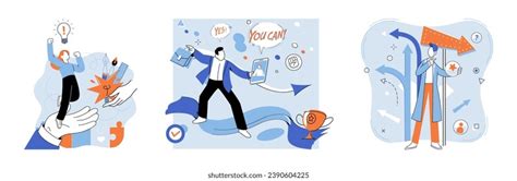 Business Solution Vector Illustration Solving Complex Stock Vector