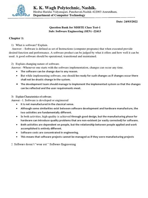 Chapter 1 Qb Sen Pdf Software Development Process Component Based Software Engineering