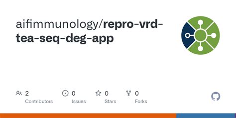 Github Aifimmunologyrepro Vrd Tea Seq Deg App