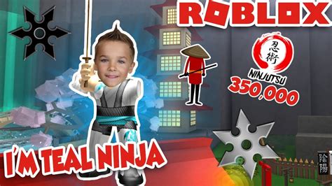 Im Teal Ninja Assassin In Roblox 350000 Ninjutsu Reached Youtube