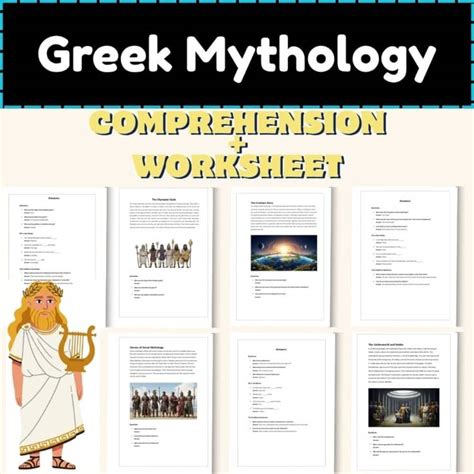 Greek Mythology Reading Comprehension Passages Gods Ancient Greece