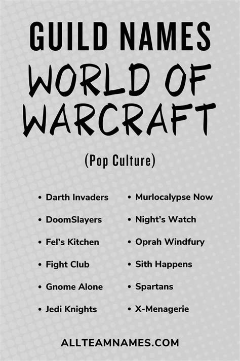 159 Impressive World Of Warcraft Wow Guild Names