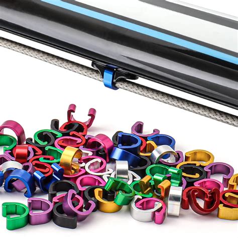 Muqzi Mtb 자전거 프레임 U 버클 브레이크 케이블 하우징 호스 튜브 시프터 케이블 가이드 버튼 고정 튜브 클립 10 개입bucklebuckle