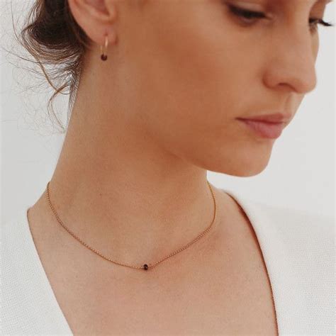 Collier Essentiel Grenat Black Beads Mangalsutra Design Gold