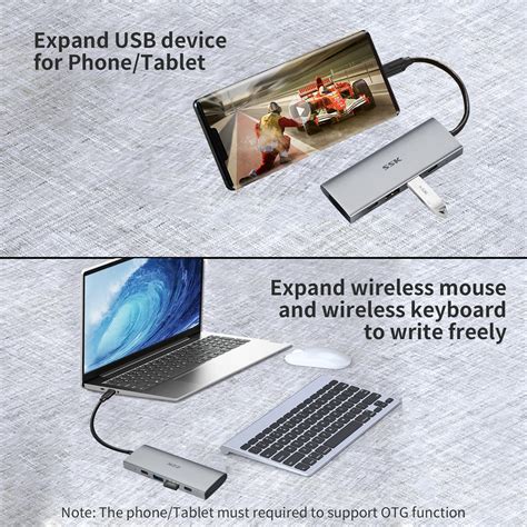 Ssk Usb C Gbps Hub In Superspeed Usb Gbps Type C Multiport Adapter With Usb C Usb A