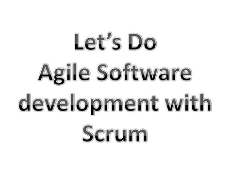 Agile Software Development With Scrum PPT