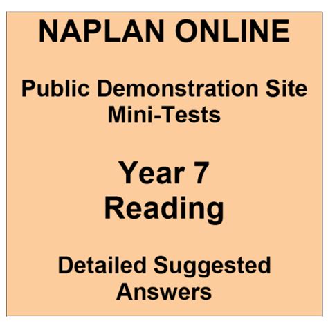 Naplan Online Minitest Answers Reading Year 7