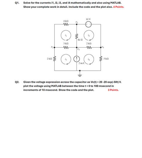 solved q1 ﻿solve for the currents i1 i2 i3 ﻿and i 4
