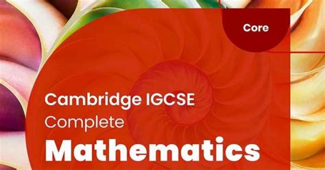 Cambridge Igcse Complete Mathematics Core Student Book Sixth Edition