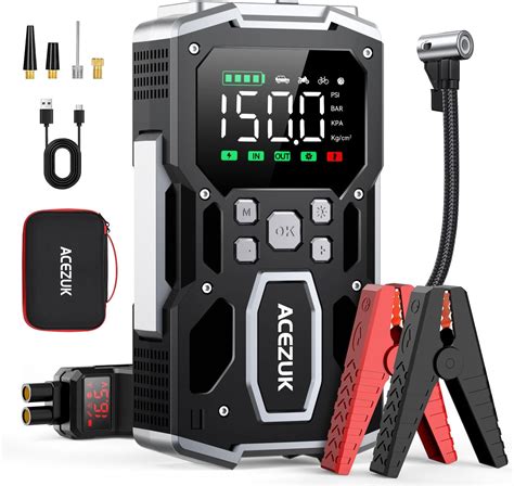 Trekure 4 En 1 Arrancador De Baterias De Coche 4000a Arrancador De Coches Con Compresor De Aire