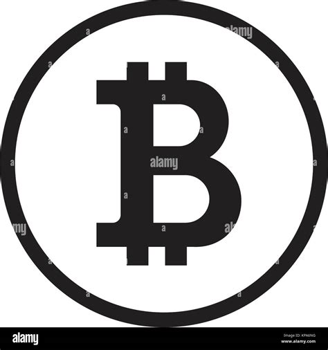 Bitcoin Icon Coin Logo Crypto Currency Symbol Silhouette E Commerce Concept Vector Stock