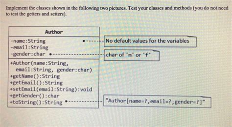 solved implement the classes shown in the following two