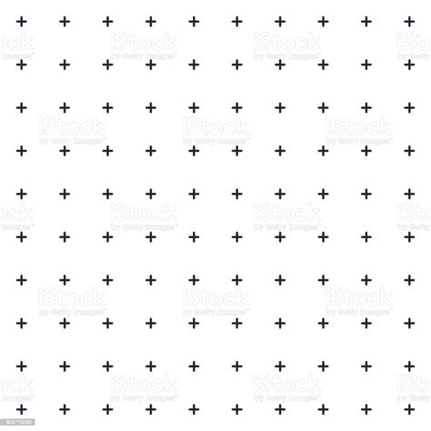 흑백 미니 플러스 크로스 기호 완벽 한 패턴 배경 질감 벽지 배너 레이블 벡터 디자인 더하기 기호에 대한 스톡 벡터 아트 및 기타 이미지 Istock