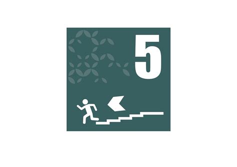 Floor Sign Located In Emergency Exits Material Using Decal Sticker Designed And Printed By