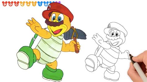 Speed Drawing Super Mario Odyssey Capture Mario Hammer Bro Drawing