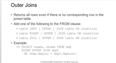 Module 10 Sql Primer Postgres Administration Essentials From Edb