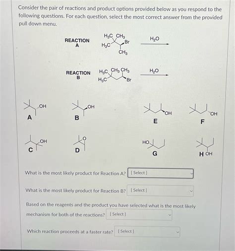 Solved Asap Plzzzz Consider The Pair Of Reactions And Product Options Course Hero