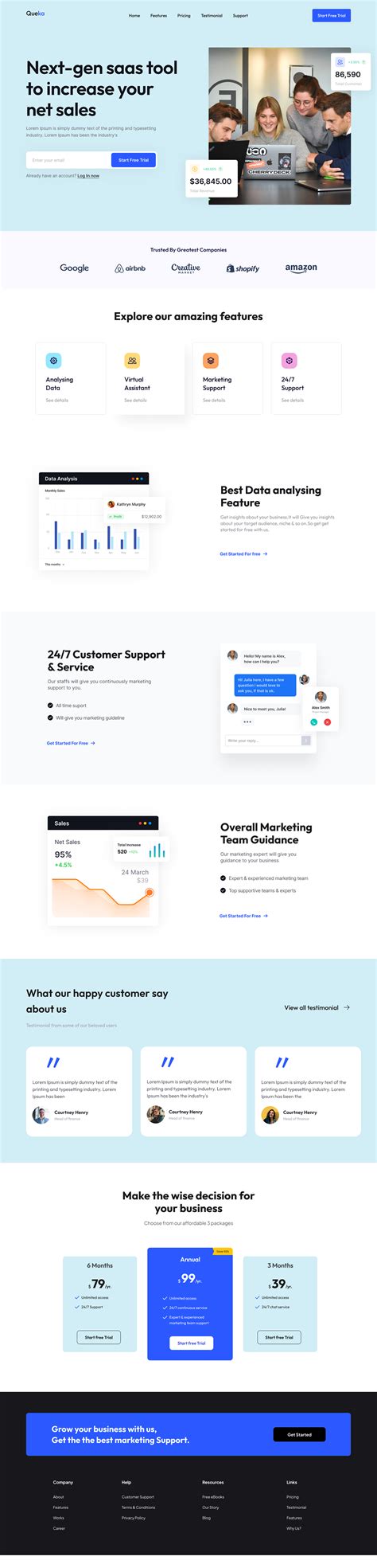Saas Website Design On Behance