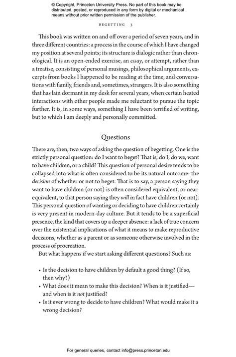 Begetting Princeton University Press