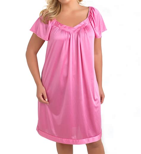 Coloratura Flutter Sleeve Short Nightgown Perfumed Rose Xl