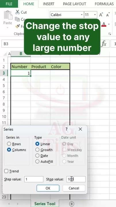 Series Tool In Excel Exceltips Excel Exceltricks Msoffice Youtube