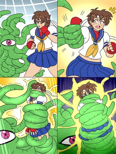 Kasugano Sakura Shuma Gorath Capcom Marvel Marvel Super Heroes Vs