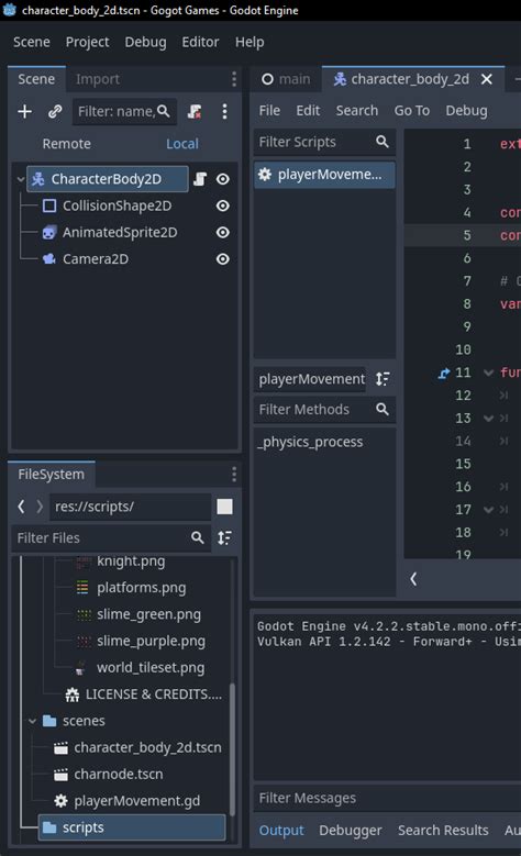 I Attached A Basic Movement Script In Godot Rgodot