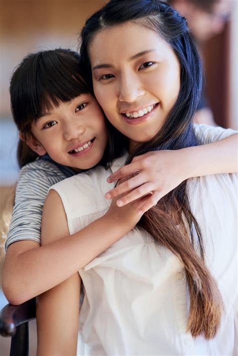 Mom Girl And Portrait In Home With Hug For Bonding Support And